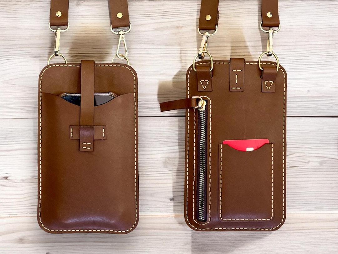 PDF Pattern Leather Phone Bag, Leather Bag, Cellphone Bag, Handmade ...