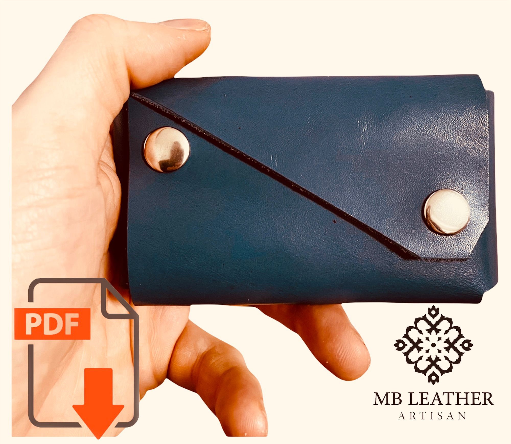 Origami Leather Wallet Pattern PDF Snap Wallet Pattern - Etsy