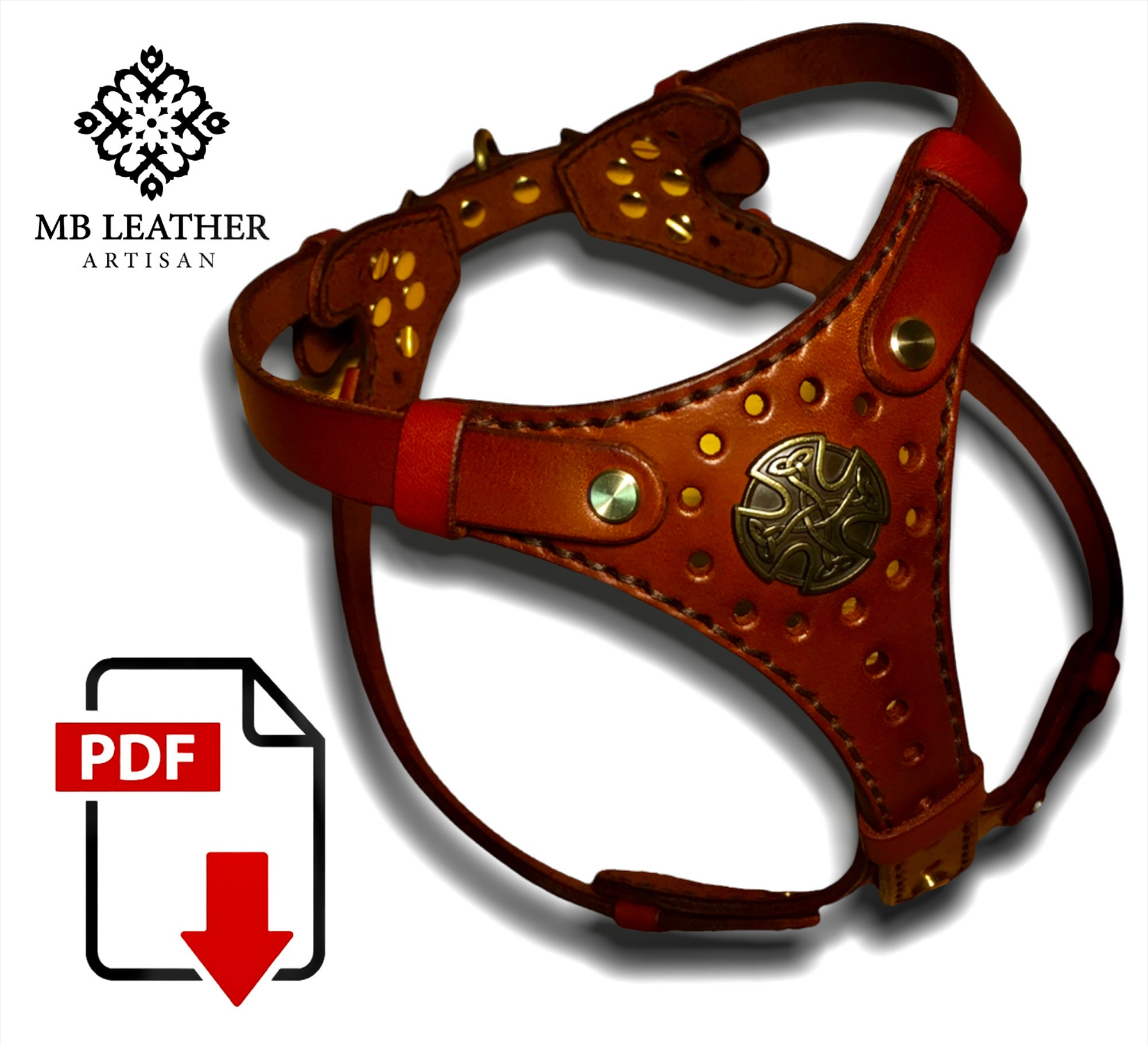 PDF Pattern Dog Harness Dog Collar Template Template - Etsy