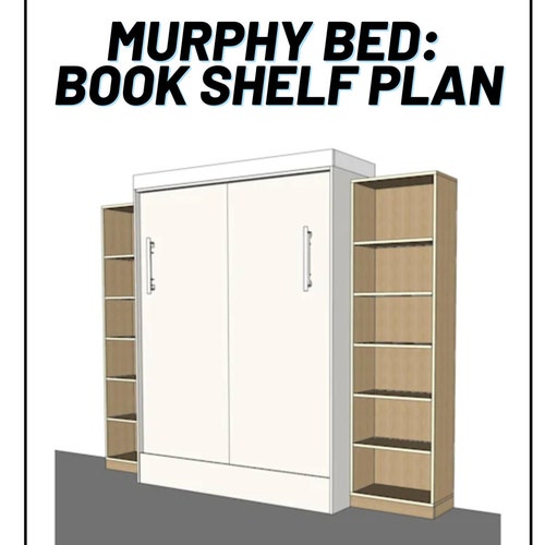 Murphy Bed Digital Bookcase Plan Wooden Project PDF Step by - Etsy