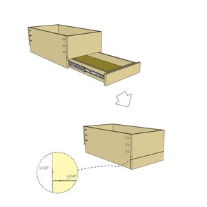 Custom Wooden Hidden Drawer Plan for Closets, Shelves, Cabinets ...