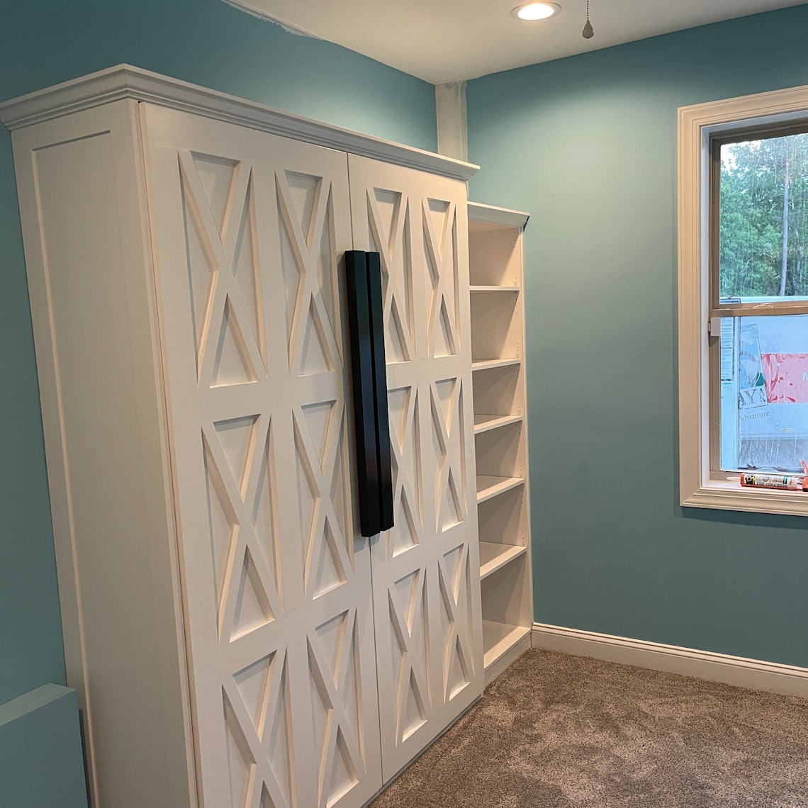 Murphy Bed Digital Bookcase Plan - Wooden Project PDF, Step by Step ...
