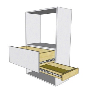 Custom Wooden Hidden Drawer Plan for Closets, Shelves, Cabinets ...