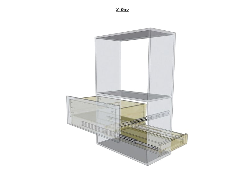 Custom Wooden Hidden Drawer Plan for Closets, Shelves, Cabinets ...