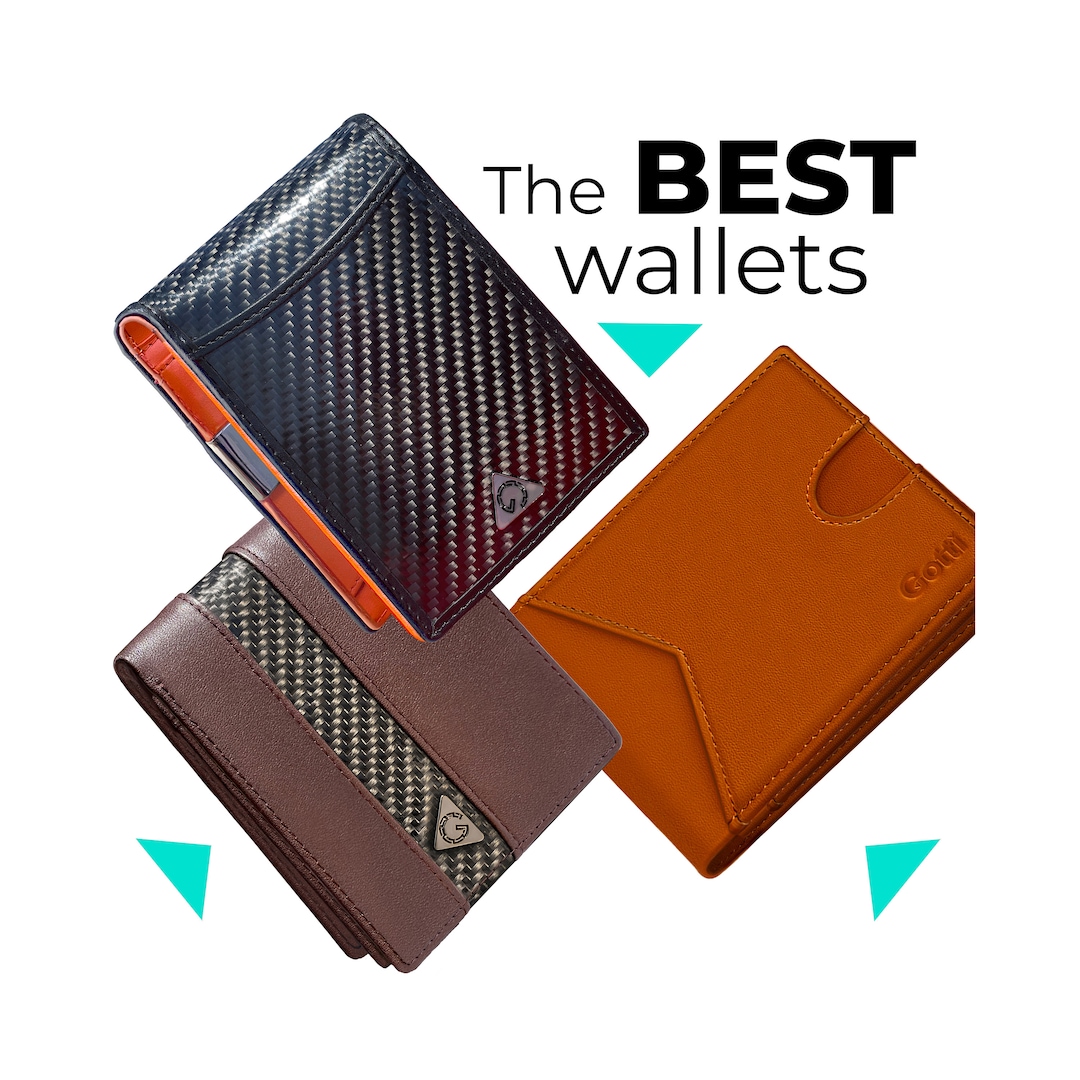 Genuine Leather RFID Blocking Bifold Wallet With ID Window - Etsy