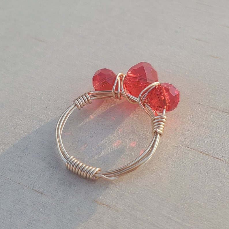 Ruby Red and Guilded Gold Ring - Etsy