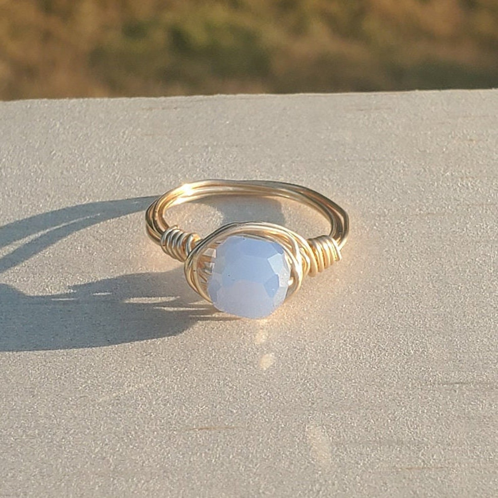 Periwinkle Wire Rings - Etsy