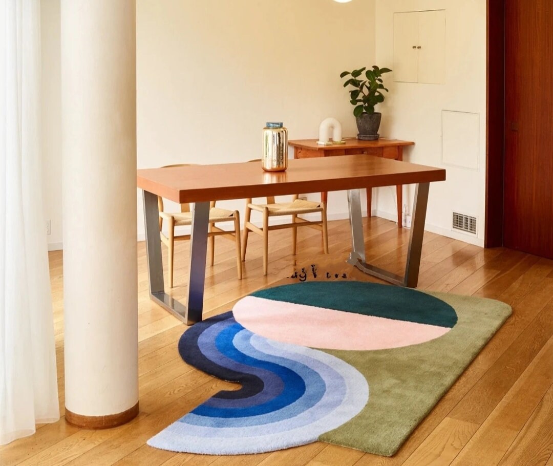 Irregular Handmade Woollen Tufted Carpet High Low Cut Pile Uneven ...