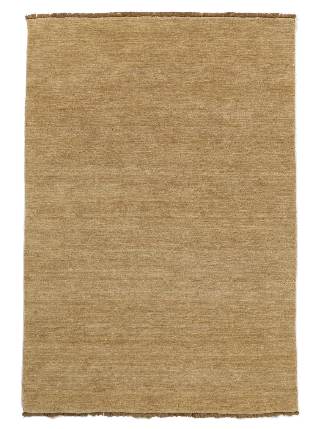 Solid Color Handloom Fringes ! Beige Color ! 100% Woolen Handmade Rug ...