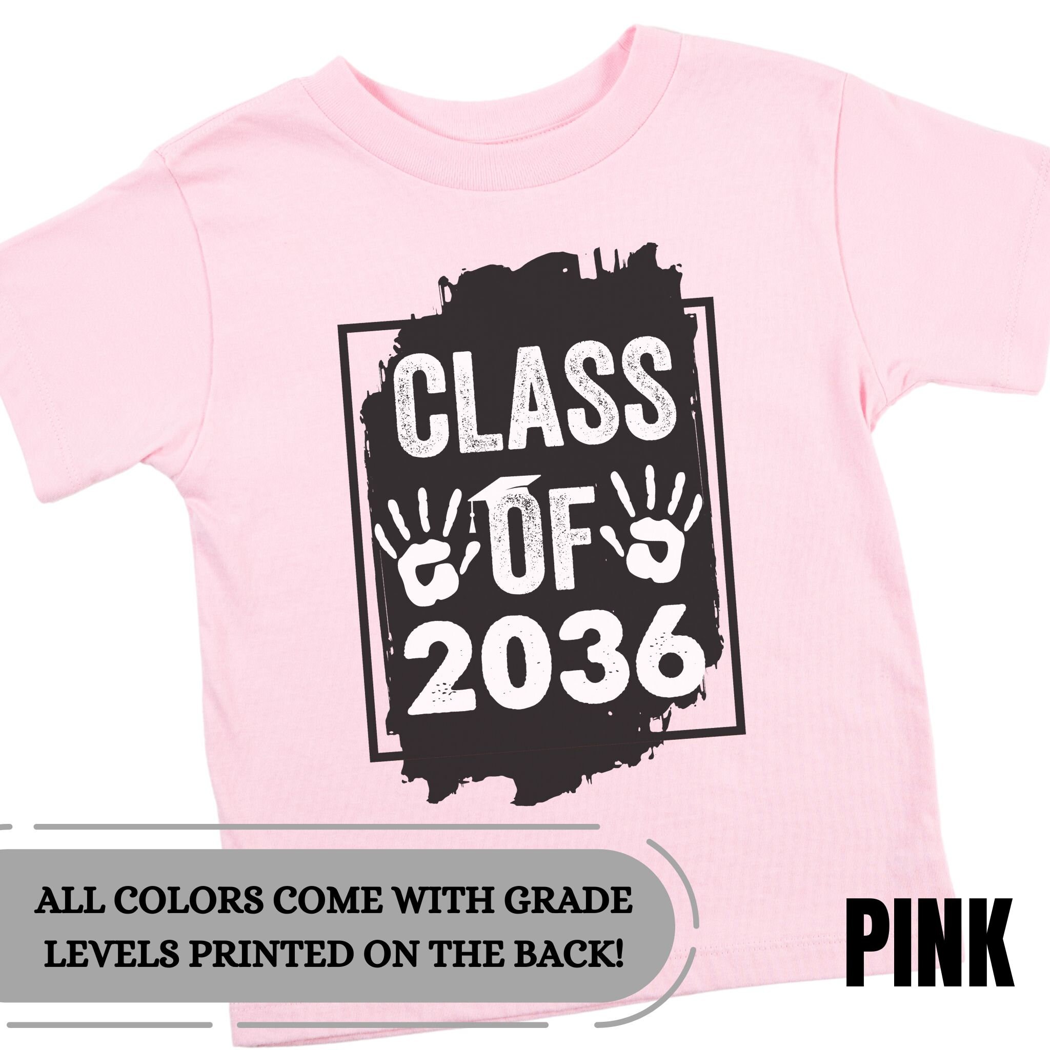 Class of 2036 Shirt, Handprint Shirt, Grow With Me, Happy First Day of ...