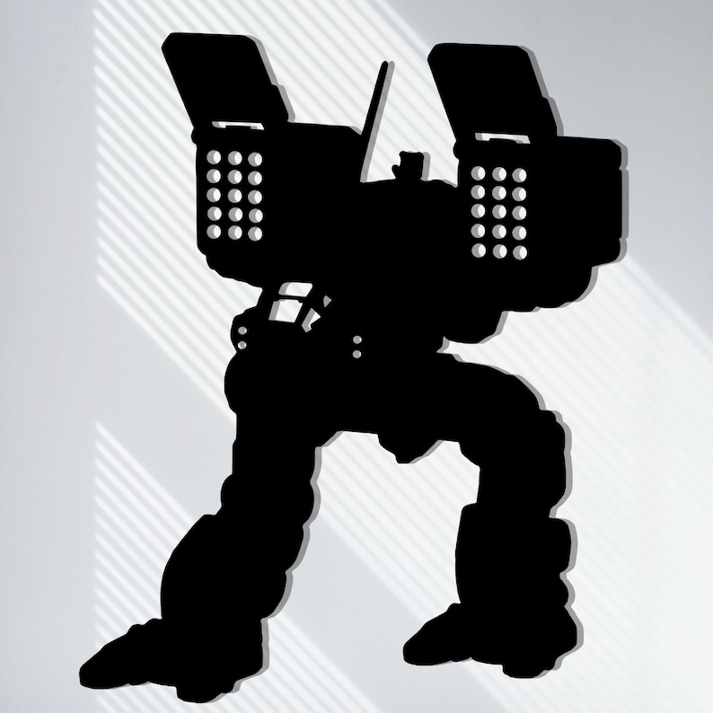 Metal Wall Art Mechwarrior Battletech Catapult Silhouette - Etsy
