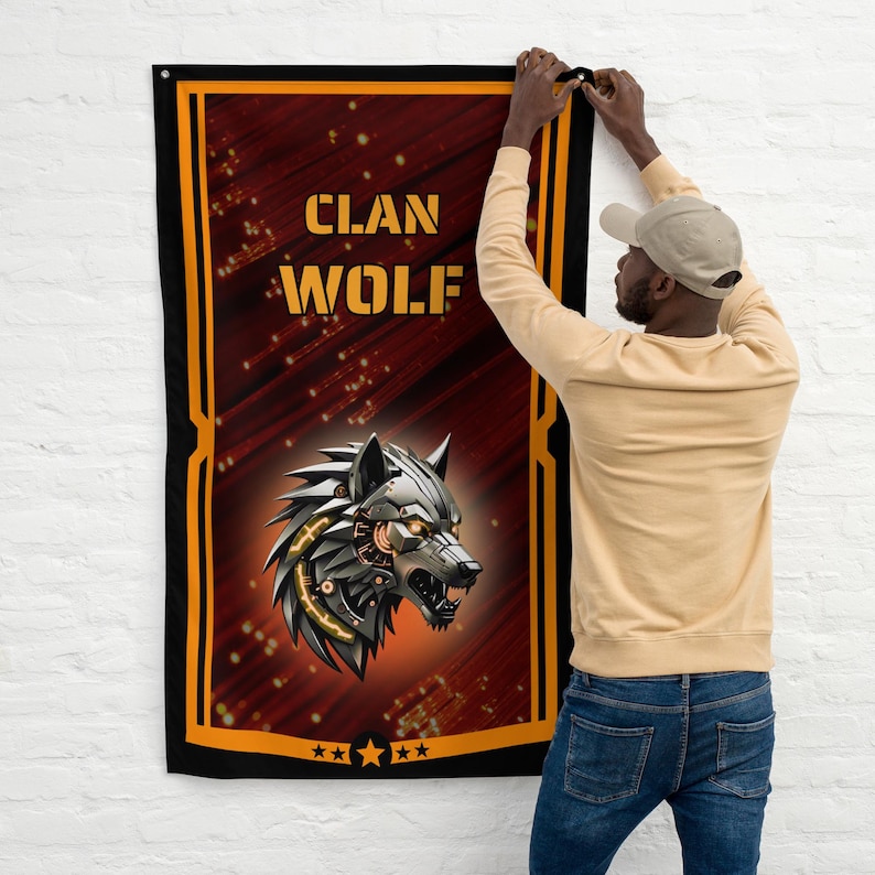 Custom Sci-fi Wargaming Clan Banner Flag - Clanner Faction Crest Wall ...