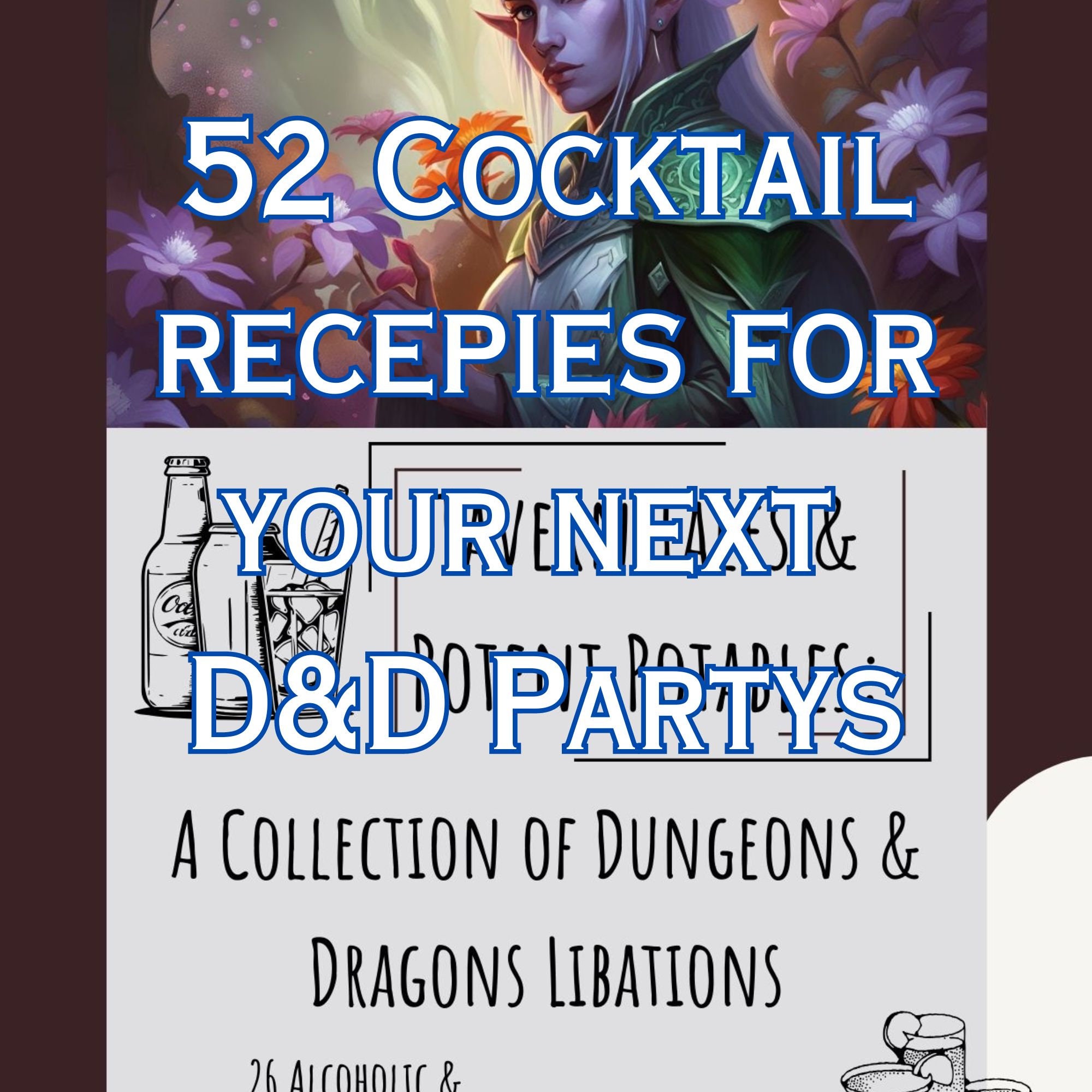 DND Fantasy Spirits and Mocktails: 52 DND Inspired Drink Recipes Cards ...