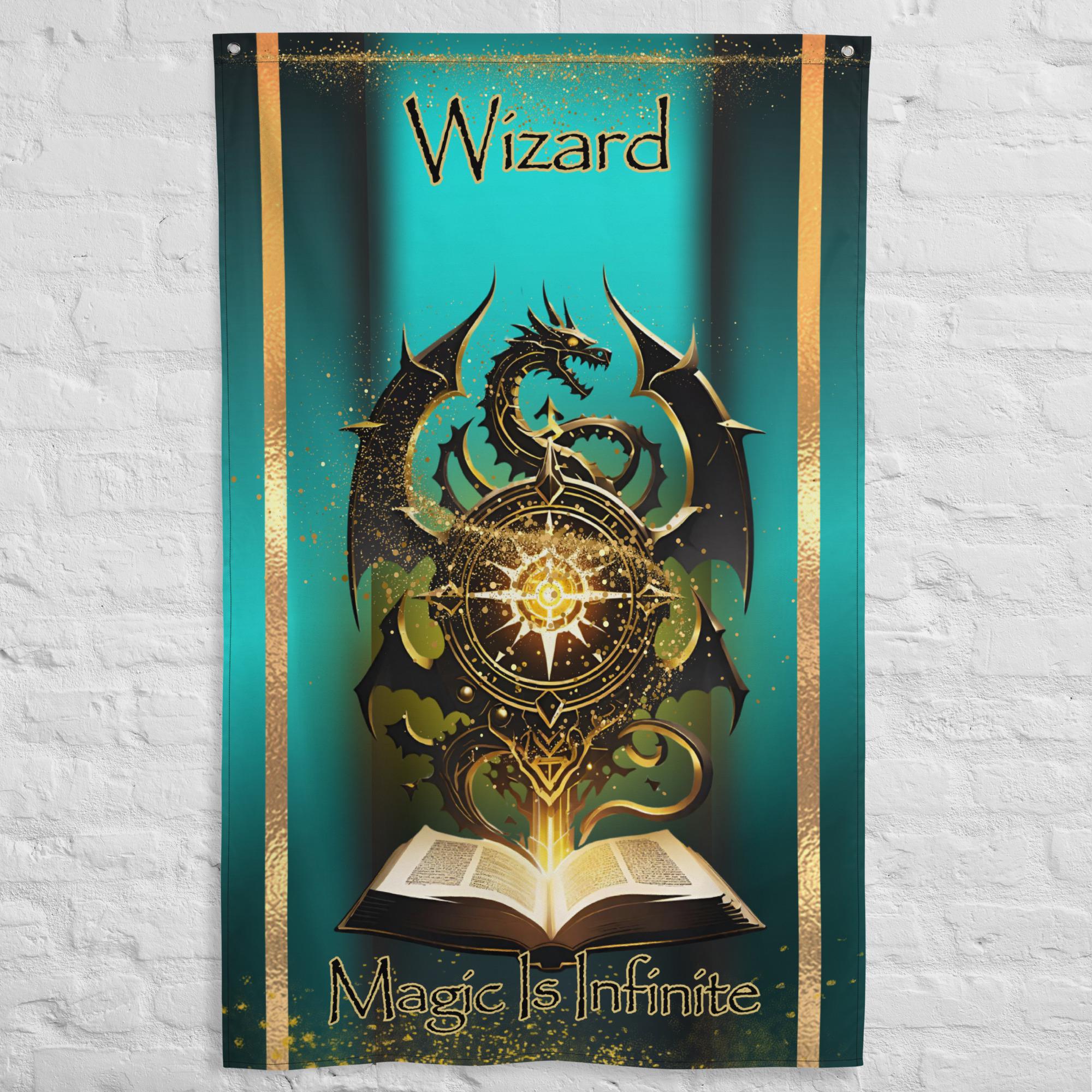 DND Character Class Flag Tabletop RPG Wizard Banner Fantasy Army ...
