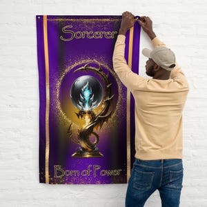 DND Character Class Flag Tabletop RPG Sorcerer Banner Fantasy Army ...