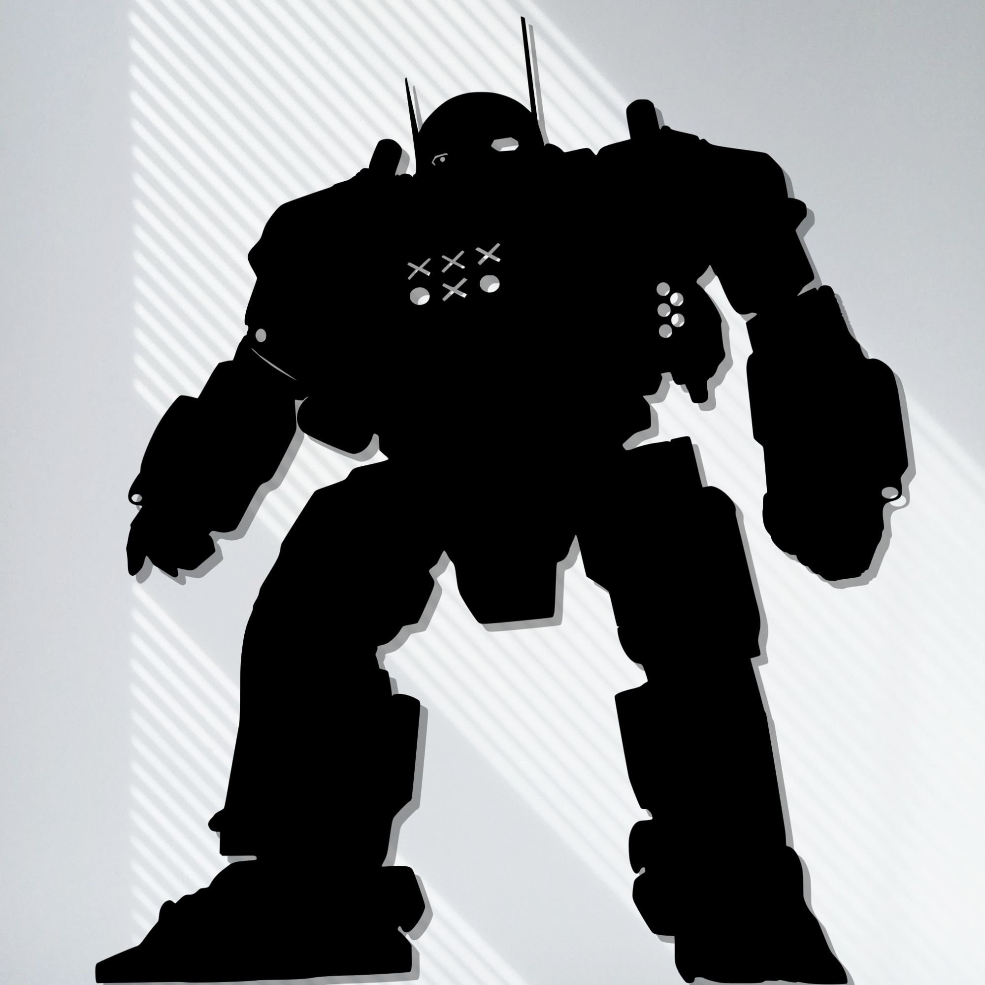 Metal Wall Art Mechwarrior Battletech Atlas Silhouette - Etsy