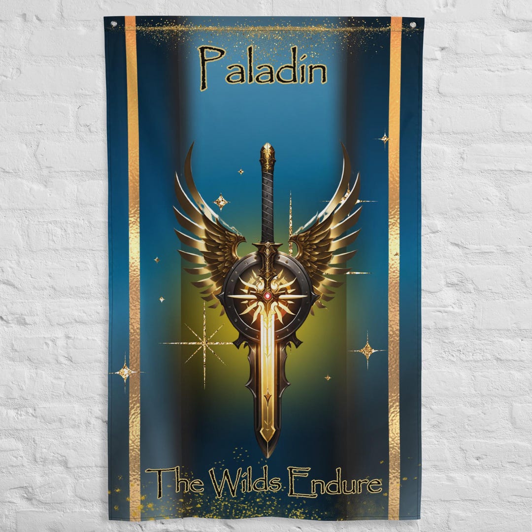 DND Character Class Flag Tabletop RPG Paladin Banner Fantasy Army ...