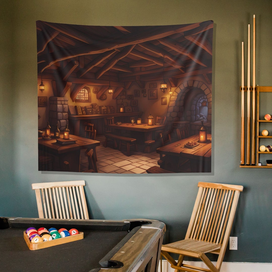 Adventurer's Haven Tavern Tapestry - Dungeons and Dragons Inspired ...