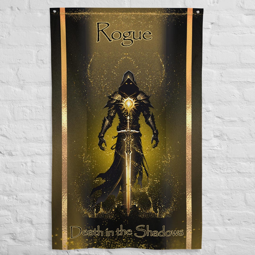 DND Character Class Flag Tabletop RPG Rogue Banner Fantasy Army ...