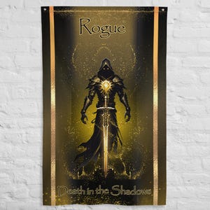 DND Character Class Flag Tabletop RPG Rogue Banner Fantasy Army ...