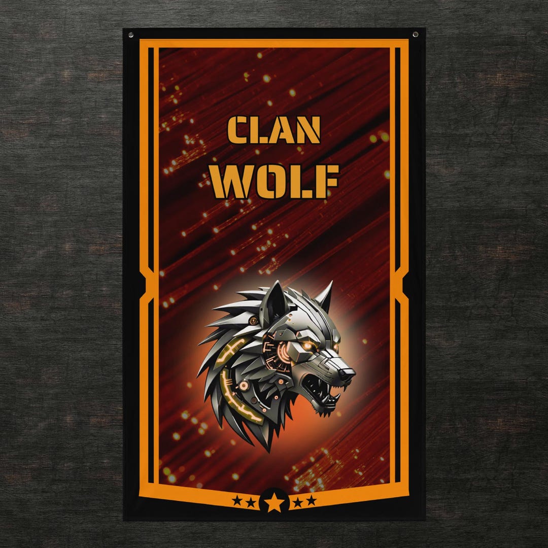 Custom Sci-fi Wargaming Clan Banner Flag - Clanner Faction Crest Wall ...