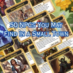 D&D NPC Collection - 50 Digital Cards for Dungeon Masters and Players ...