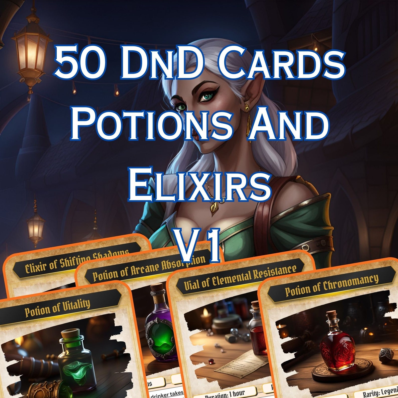 D&D Digital Potion Card Collection - 50 Potions With Descriptions ...