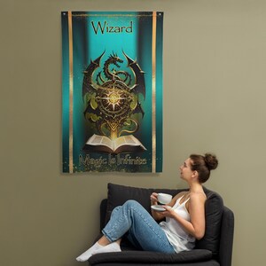 DND Character Class Flag Tabletop RPG Wizard Banner Fantasy Army ...