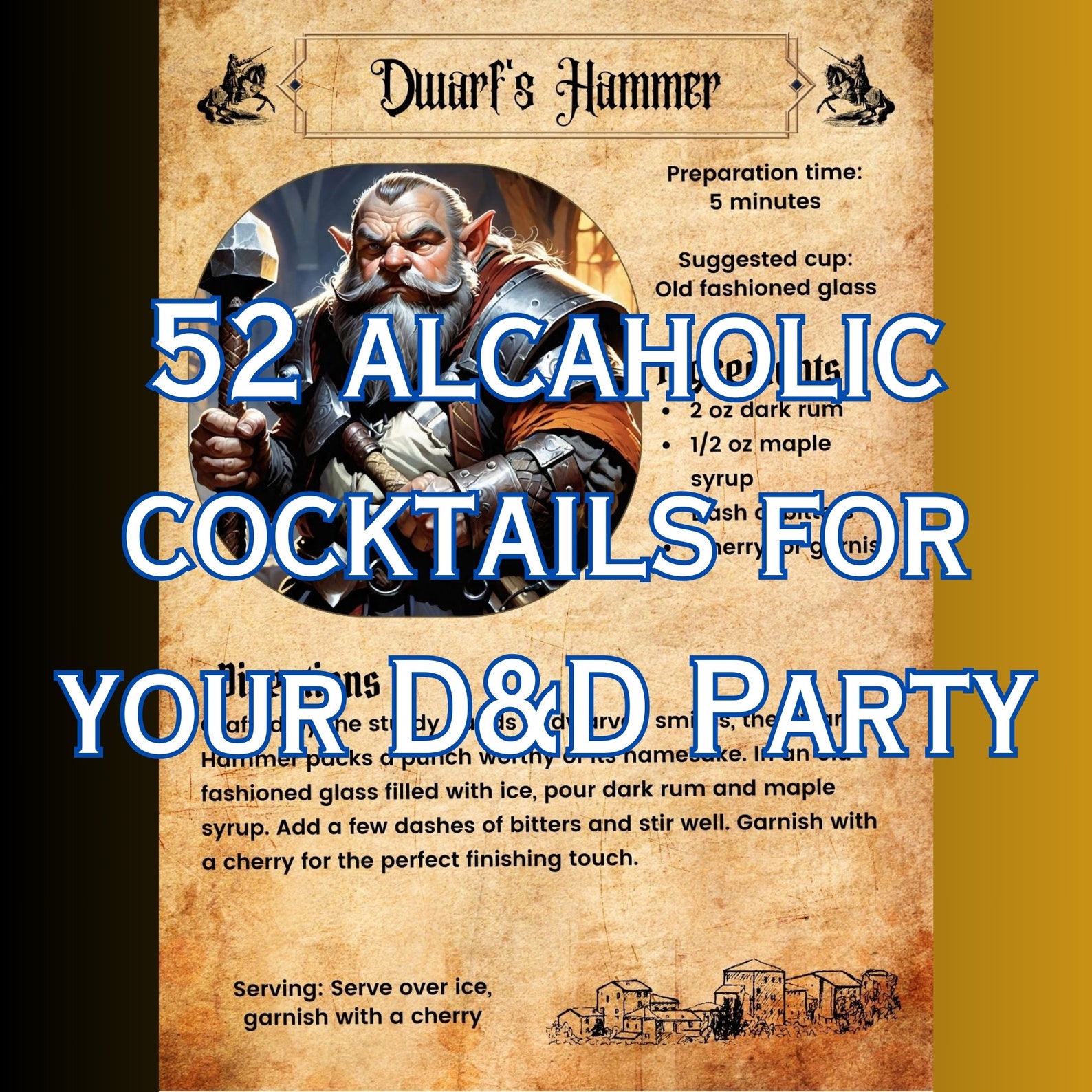 Dungeons and Drangons Cocktails: 52 DND Inspired Drink Recipes Cards ...