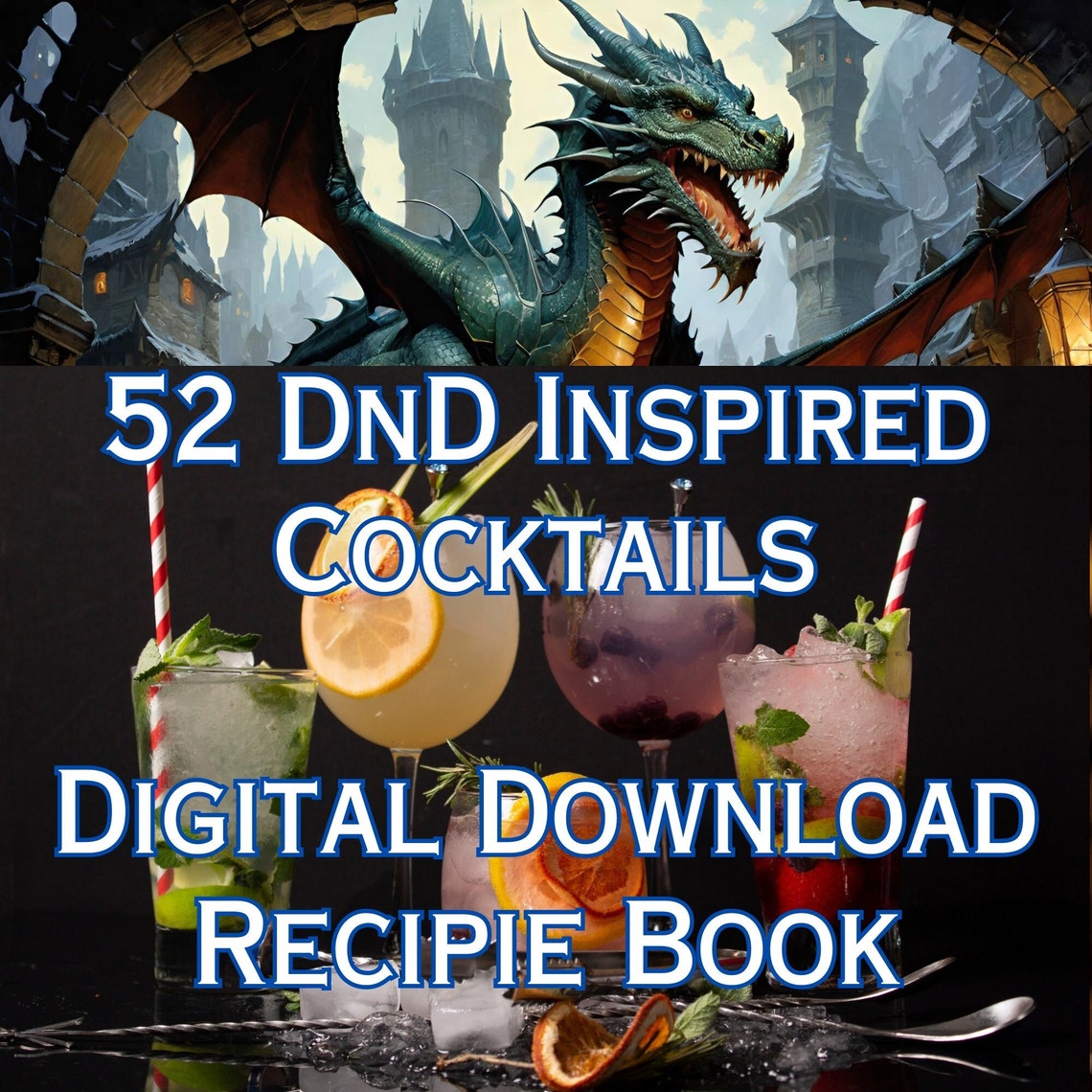Dungeons and Drangons Cocktails: 52 DND Inspired Drink Recipes Cards ...