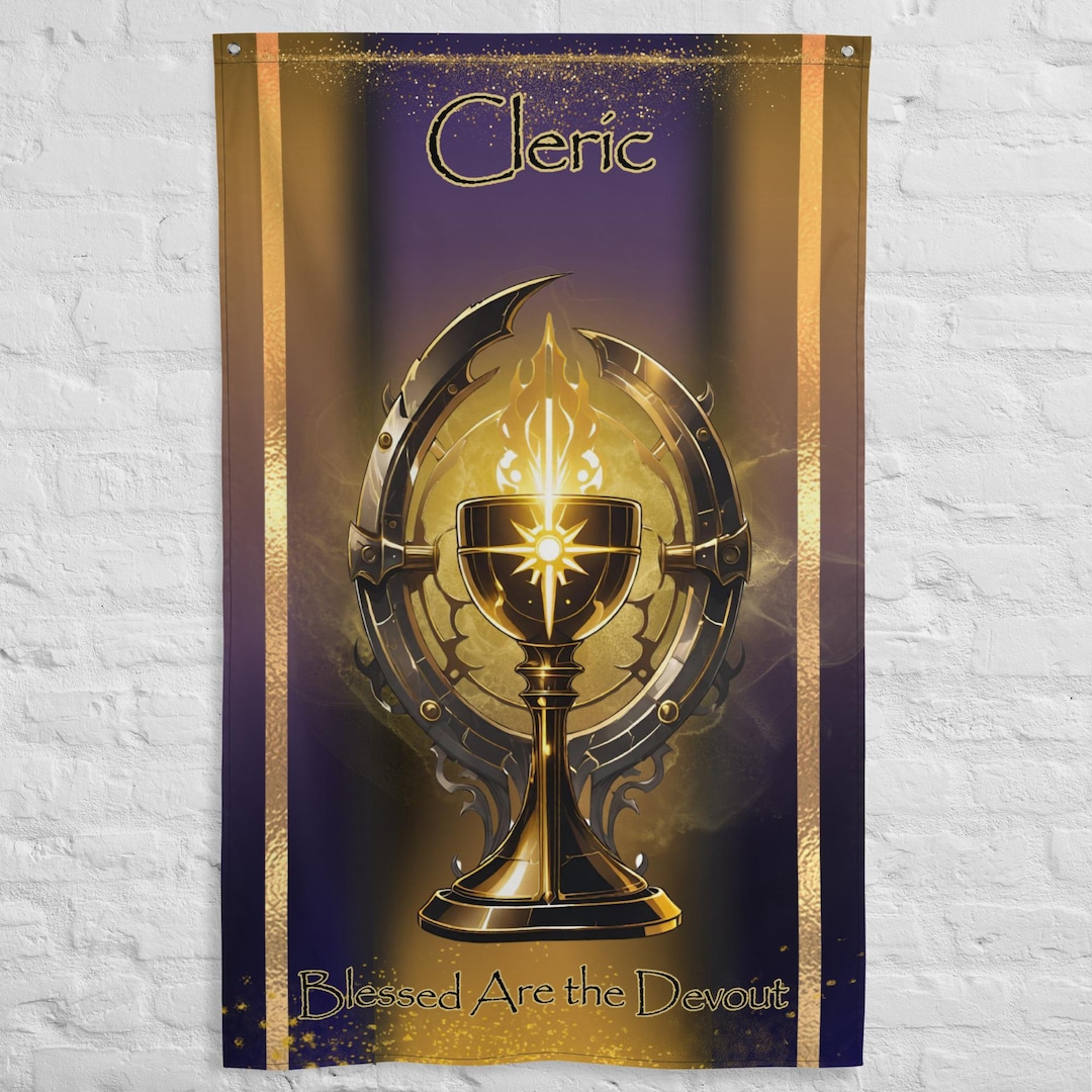 DND Character Class Flag Tabletop RPG Cleric Banner Fantasy Army ...