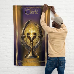DND Character Class Flag Tabletop RPG Cleric Banner Fantasy Army ...