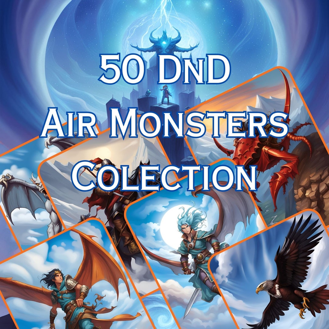 D&D Air Monster Image Collection - 50 Digital Art Prints for Dungeon ...