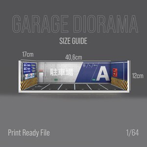 Diorama Garage Scene for 1/64 Model Cars Print Ready Design File - Etsy
