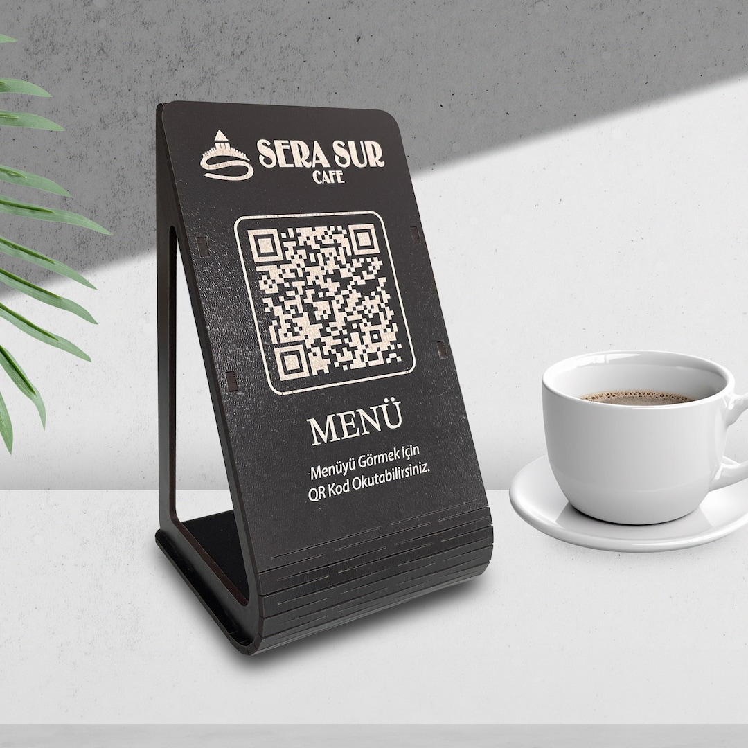 Scan for Menu Sign Custom QR Code Menu Wooden Sign 2.7mm MDF | Eps, Dxf ...