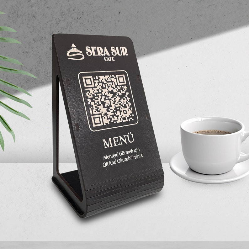 Letrero de menú con código QR personalizado: Exhibidor de restaurante ...
