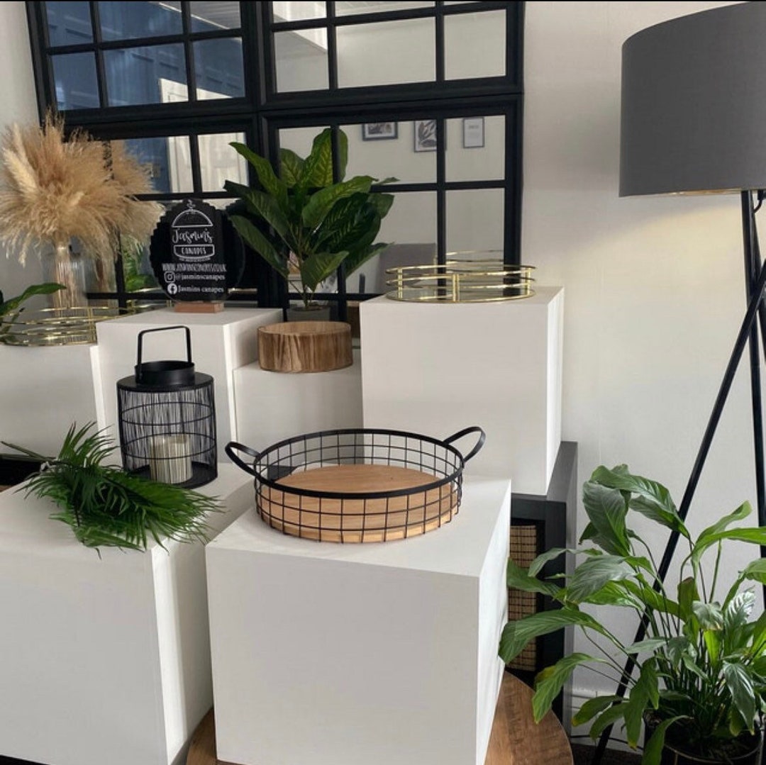 Plinths - Cube - Flower Tower Display - Cake Stand - MDF - Plinth Stand ...