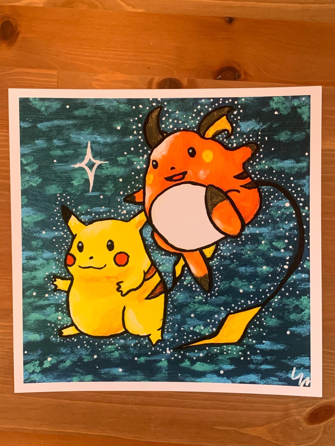 Pikachu and Raichu Print - Etsy