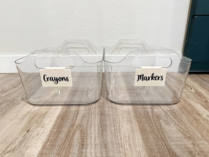 Storage Organization Custom Labeled Bin Clip Pre-made Storage Label ...