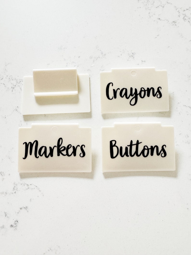 Storage Organization Custom Labeled Bin Clip Pre-made Storage Label ...