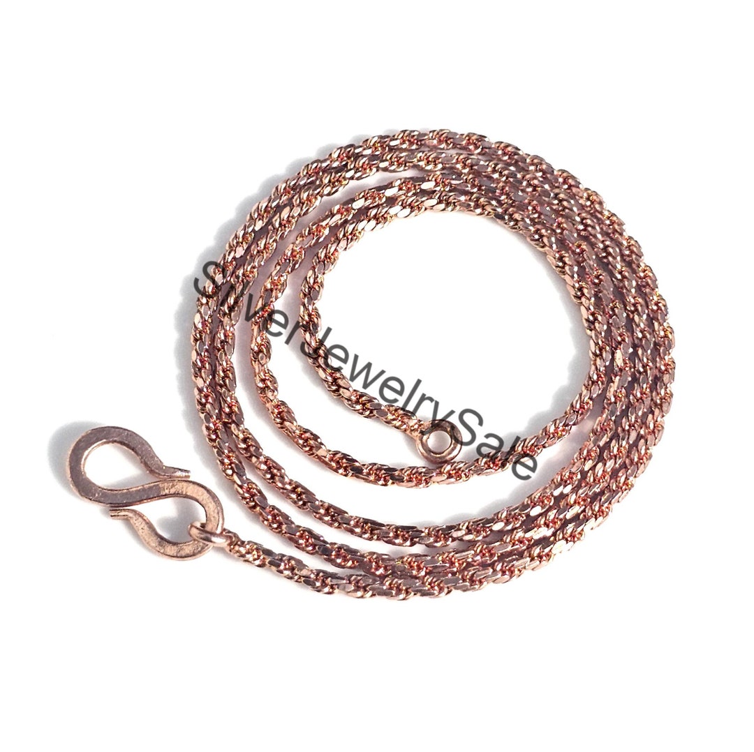 100 % Pure Copper Chain Handmade Copper Chain Antique Chain Necklace ...