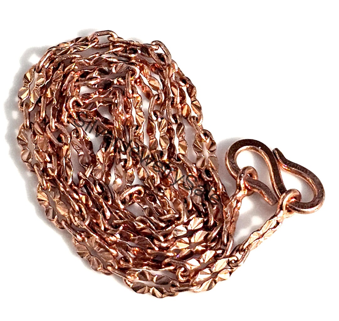 100 % Pure Copper Chain Handmade Copper Chain Antique Chain Necklace ...
