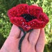 Handmade Poppy Brooch, Red Poppy Pin, Flower Jewelry, Flower Decoration ...