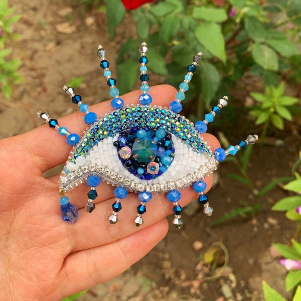 Evil Eye Brooch - Etsy