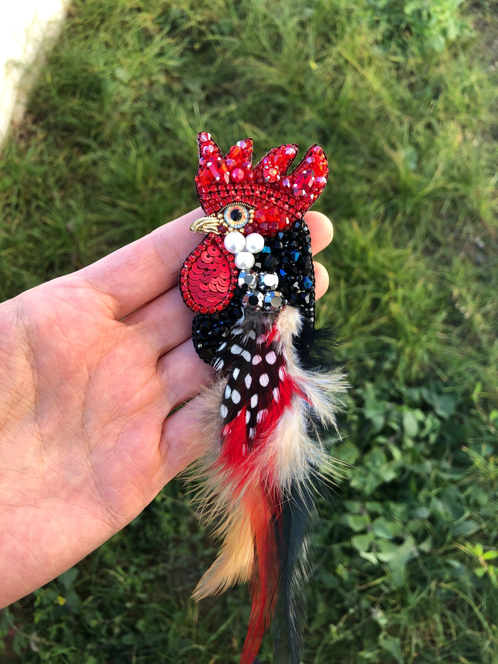 Rooster Brooch Pin Embroidery Rooster Rooster Pin Design - Etsy