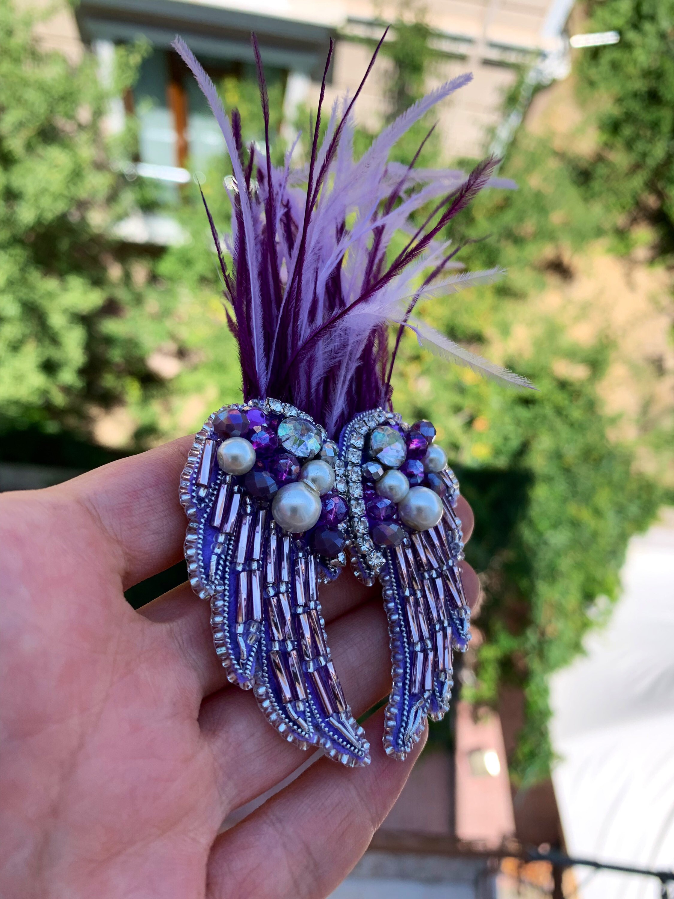 Handmade Angel Wing Embroidered Angel Wing Pin Cristmas Gif - Etsy