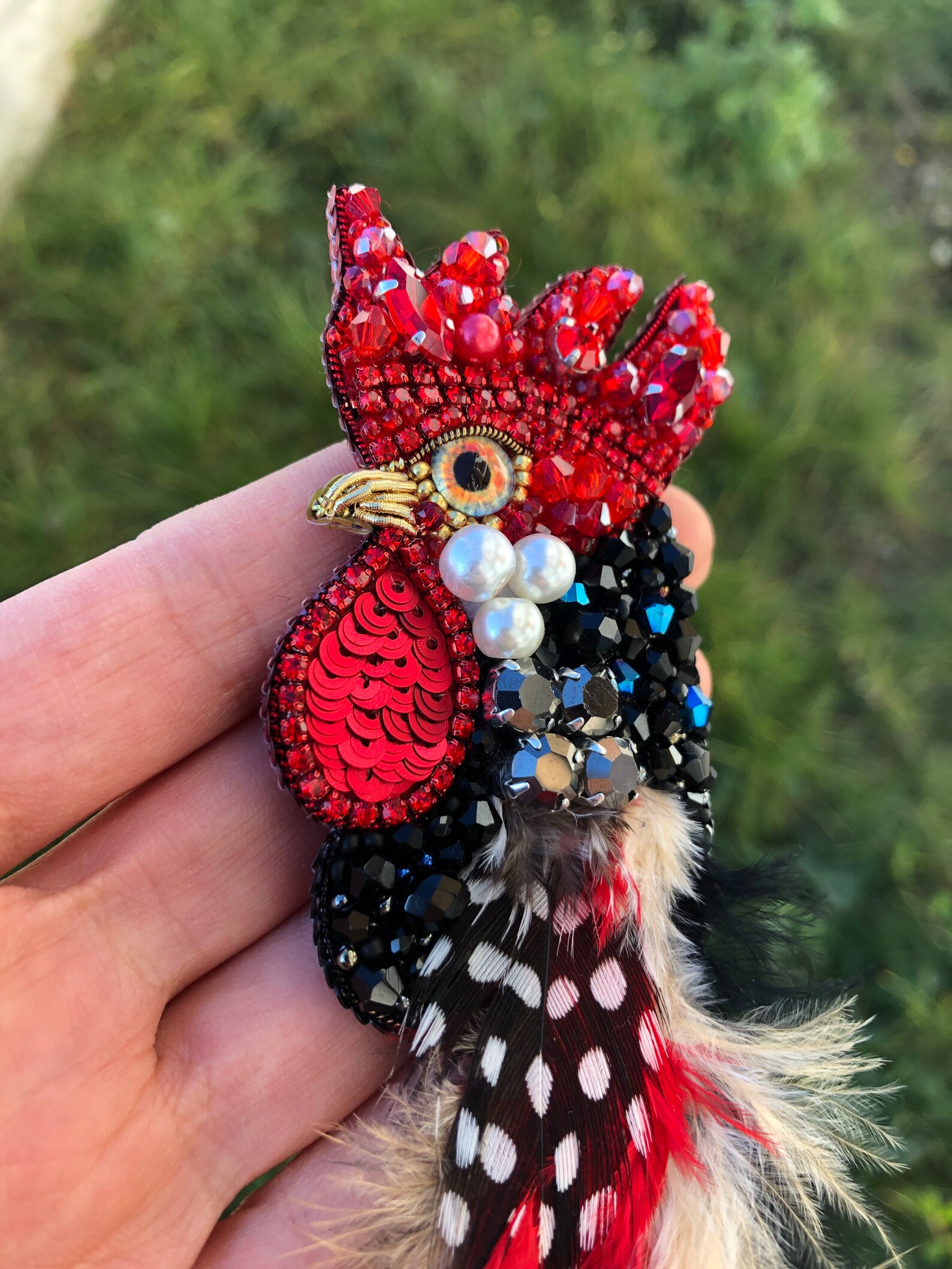Rooster Brooch Pin Embroidery Rooster Rooster Pin Design - Etsy
