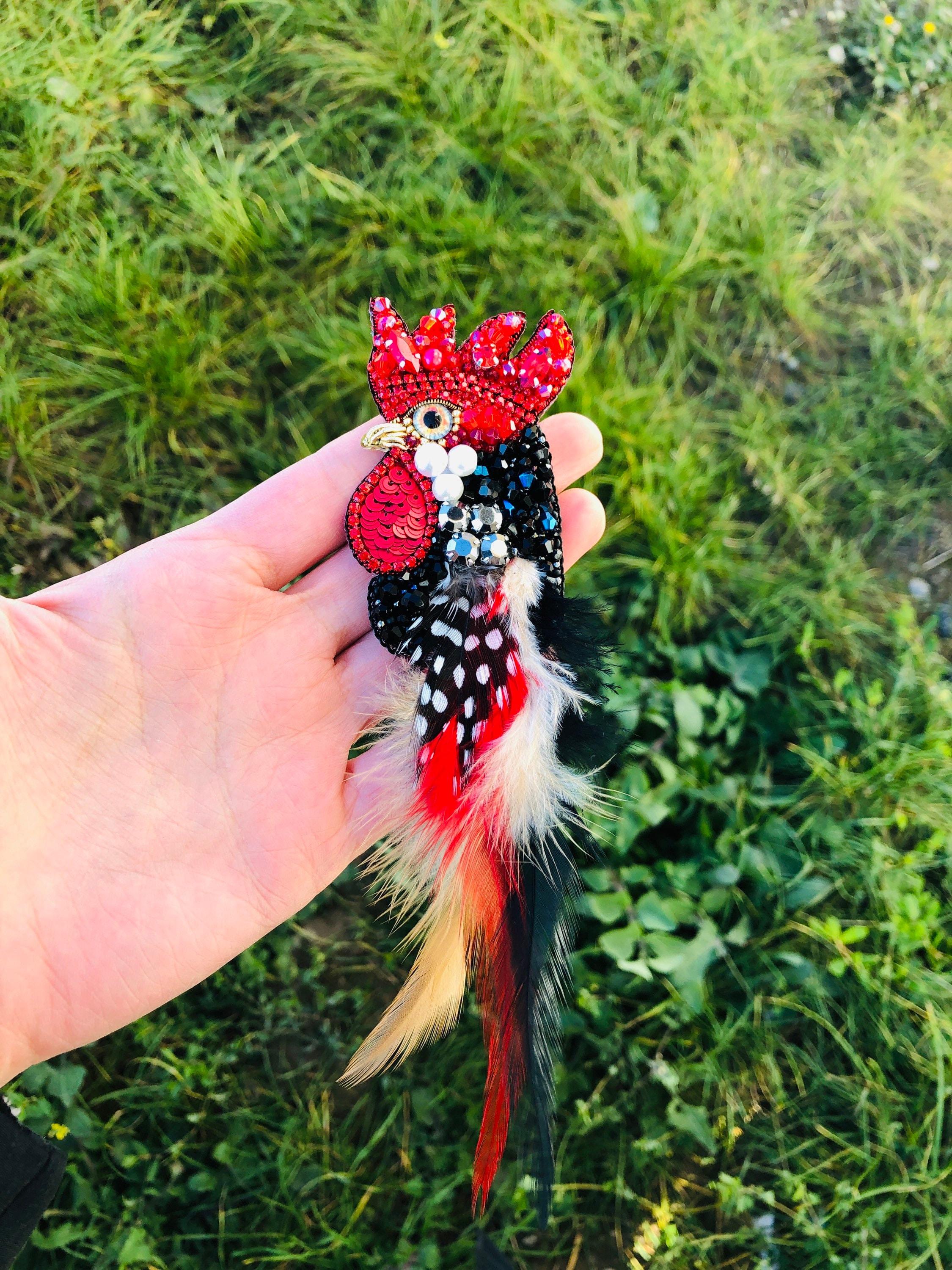 Rooster Brooch Pin Embroidery Rooster Rooster Pin Design - Etsy