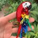 Handmade Parrot Brooch, Animal Pins, Gift for Wife, Bead Embroidered ...
