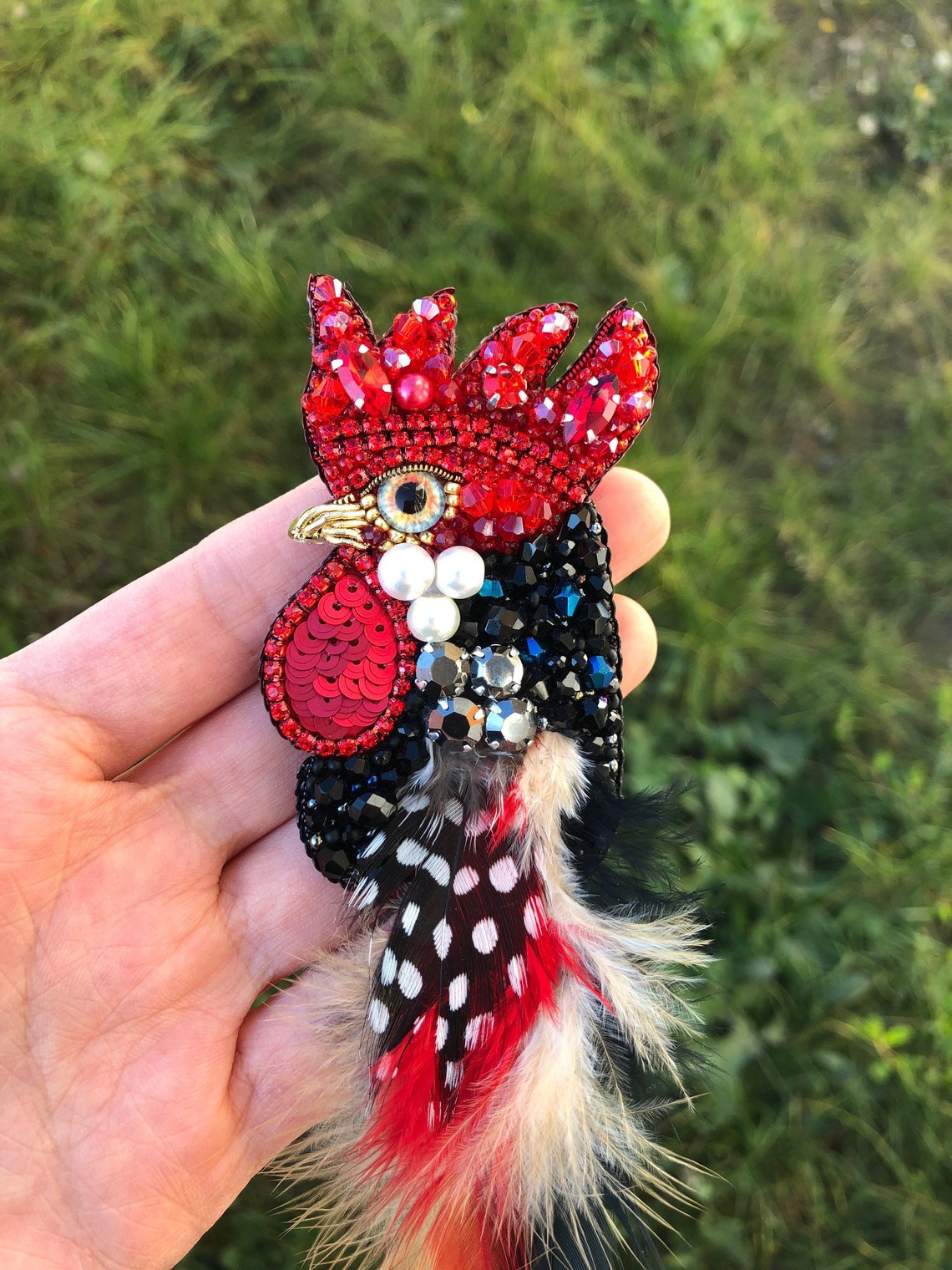 Rooster Brooch Pin Embroidery Rooster Rooster Pin Design - Etsy